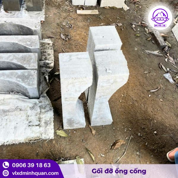 Gối kê ống cống bê tông thoát nước D600